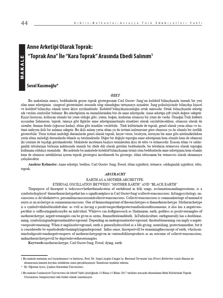 Anne_Arketipi_Olarak_Toprak_Toprak_Ana_I | PDF