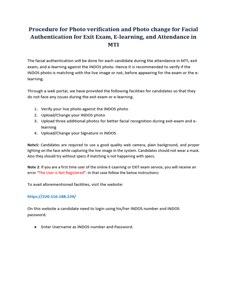 INDOS Photo Verification and Update Guide | PDF | Digital Photography | Software