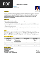 Cognizant Resume Template for Freshers | PDF