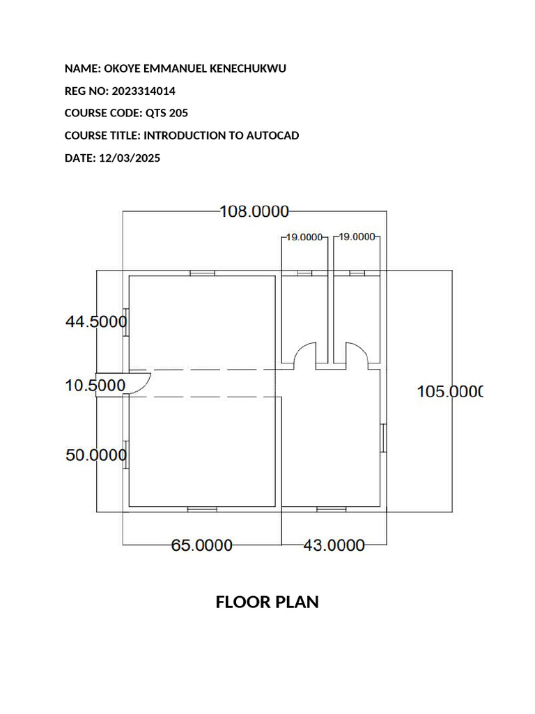 Autocad Assignment | PDF