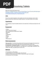Dissolution Rates of Vitamin C Tablets | PDF