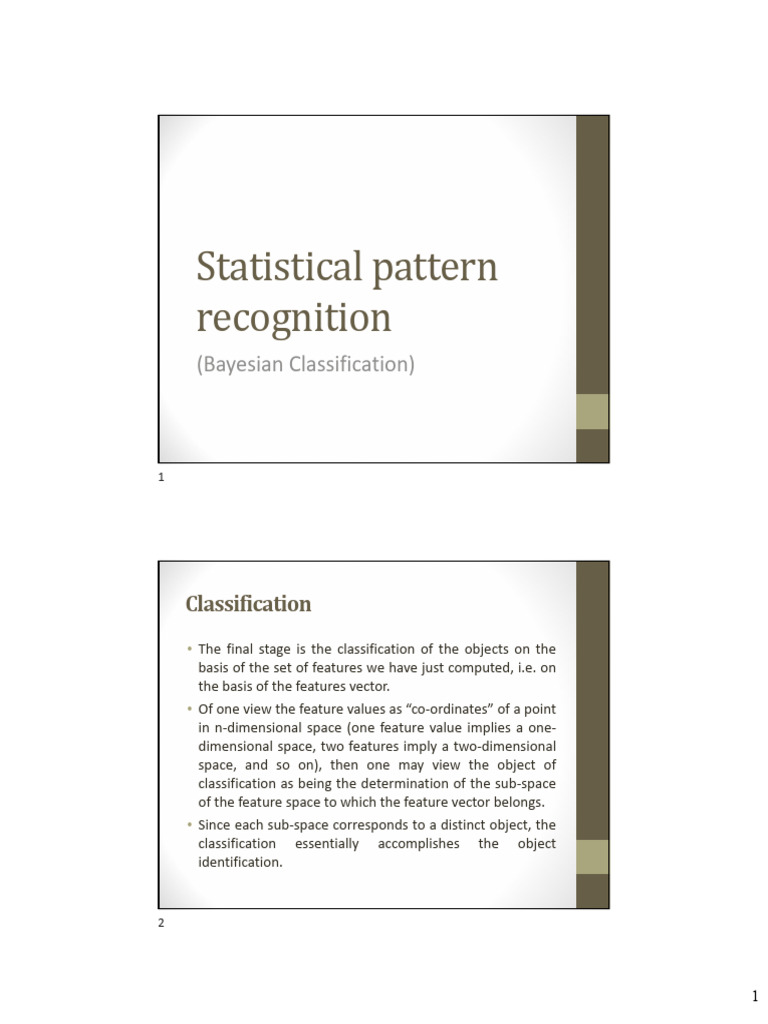 Lect7c - Bayesian Likelihood Classification | PDF | Statistical Classification | Applied Mathematics