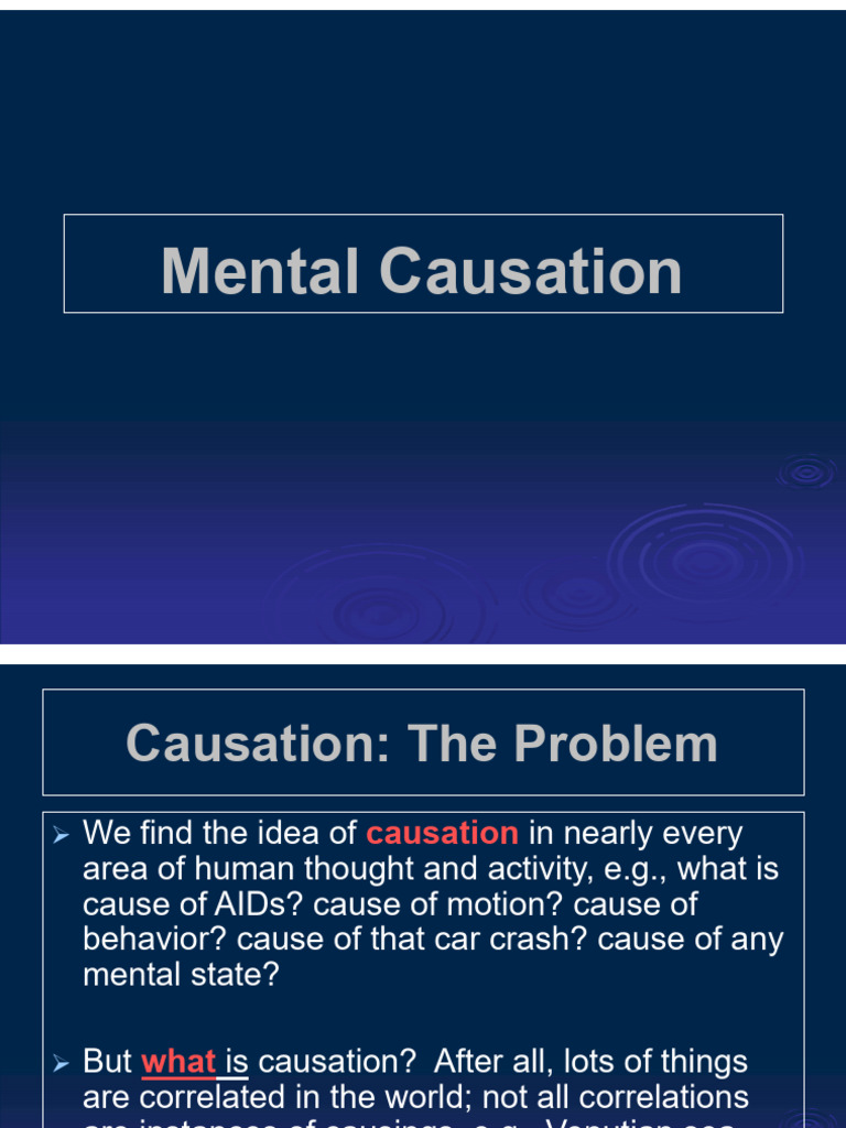 mental causation | PDF | Causality | Force