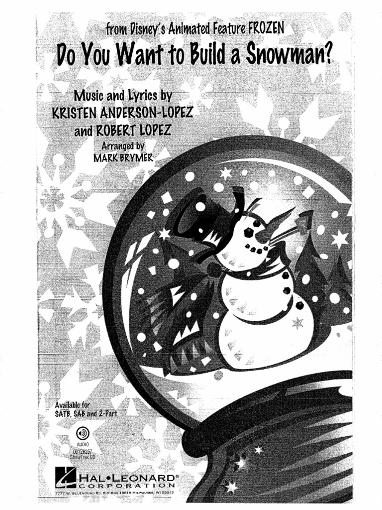 Do You Want To Build A Snowman From Frozen 2-Part Choir | PDF
