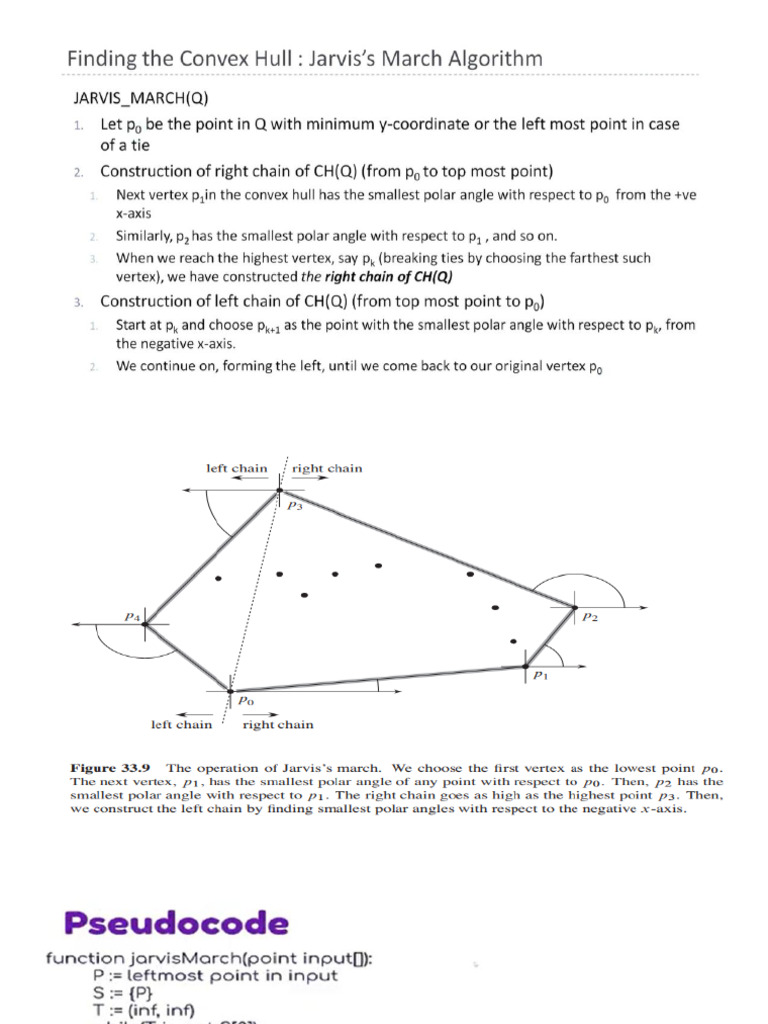 25-Convex Hull Finding Algorithms - Jarvis March Algorithm-28!02!2025 | PDF