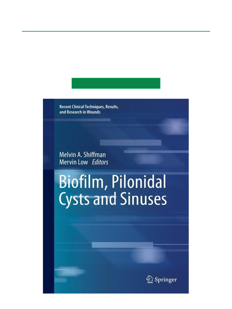 Biofilm, Pilonidal Cysts and Sinuses All Sections Download | PDF ...