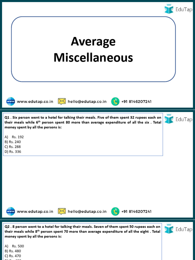 Concept Class 4 - Include Exclude Case in Average Lyst1269 Merge | PDF ...
