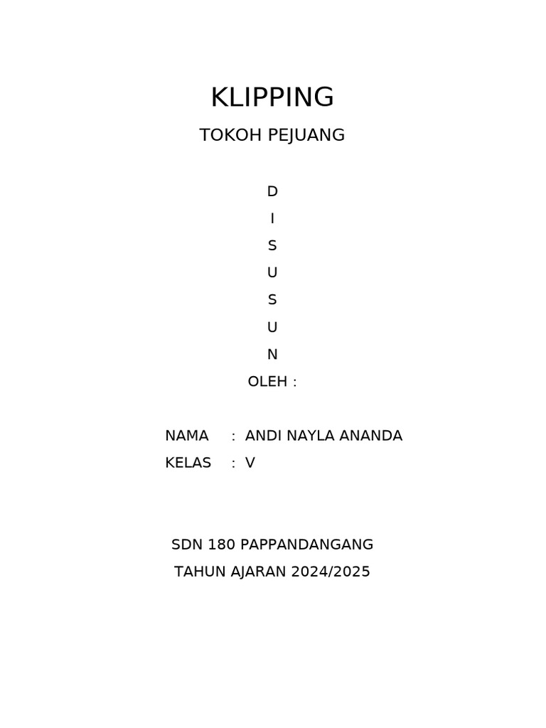 Klipping Tokoh Pejuang | PDF