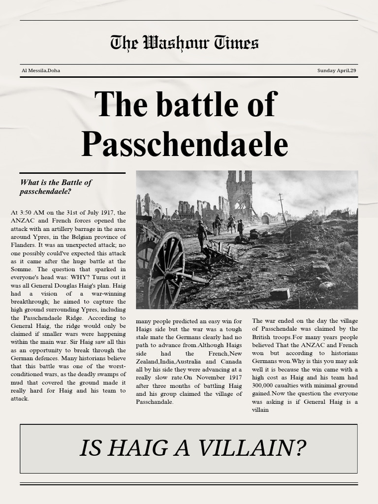 The Battle of Passchendaele | PDF | Military Operations | Foreign ...