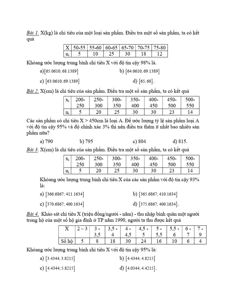 Bai Tap XSTK - Buoi 8 | PDF