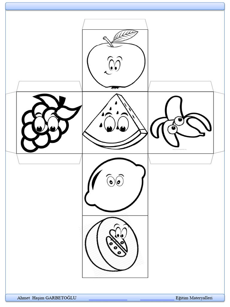 Fruits-craft-activity-2-dice-coloring | PDF