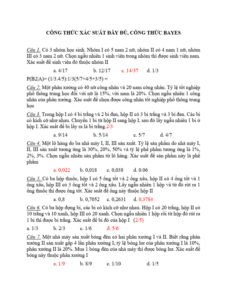 Bai Tap XSTK - Buoi 3 | PDF