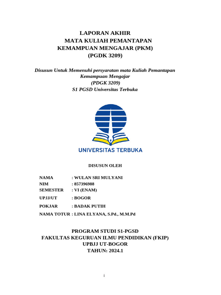 Laporan Akhir Wulan Progress | PDF