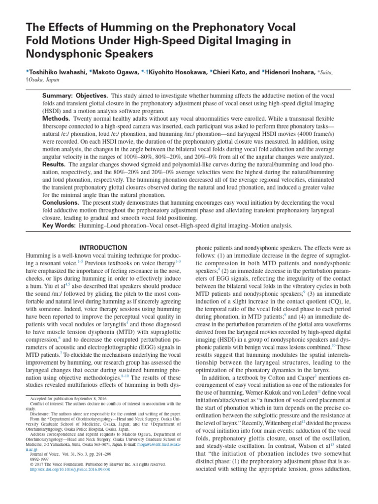 The-Effects-of-Humming-on-the-Prephonatory-Vocal-F | PDF | Human Voice ...
