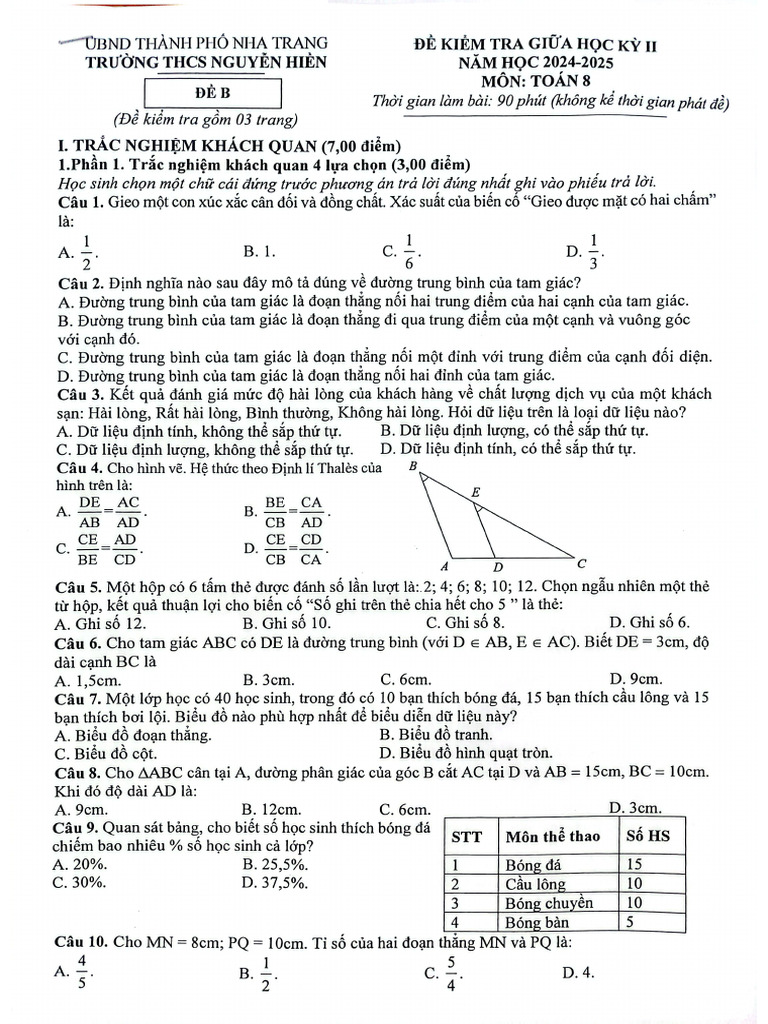 GK2-TOÁN 8-NGUYỄN HIỀN | PDF