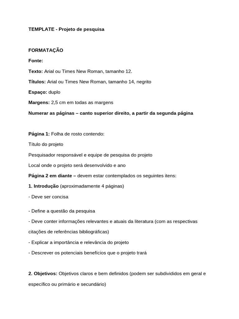 Formatação de Projetos de Pesquisa | PDF | Estatísticas | Significado ...