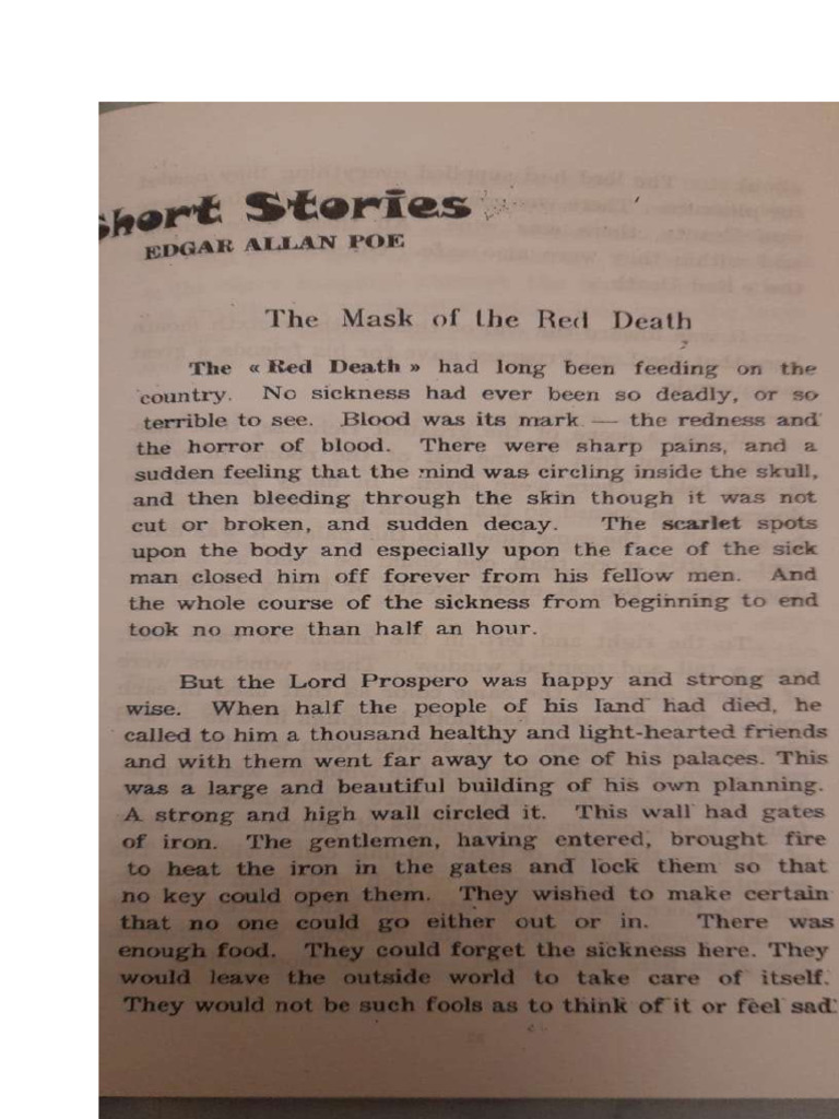 The Mask of the Red Death | PDF