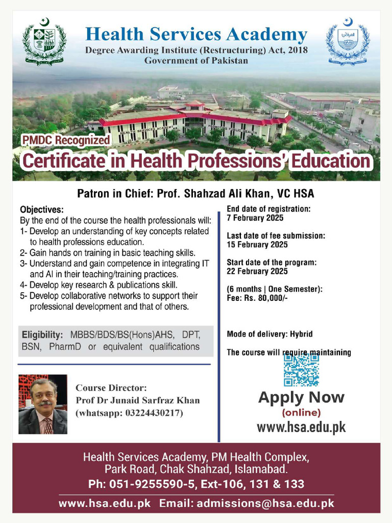 Certificate in Health Professions Education 11 | PDF