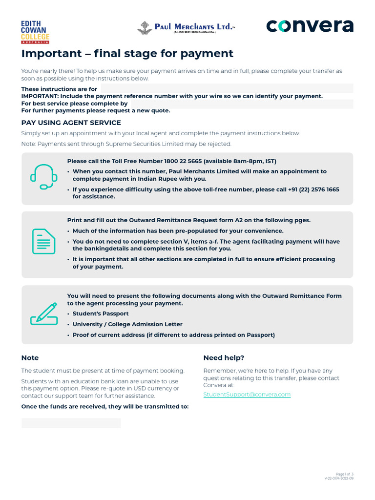 PaymentInstruction Filled | PDF | Banks | Payments