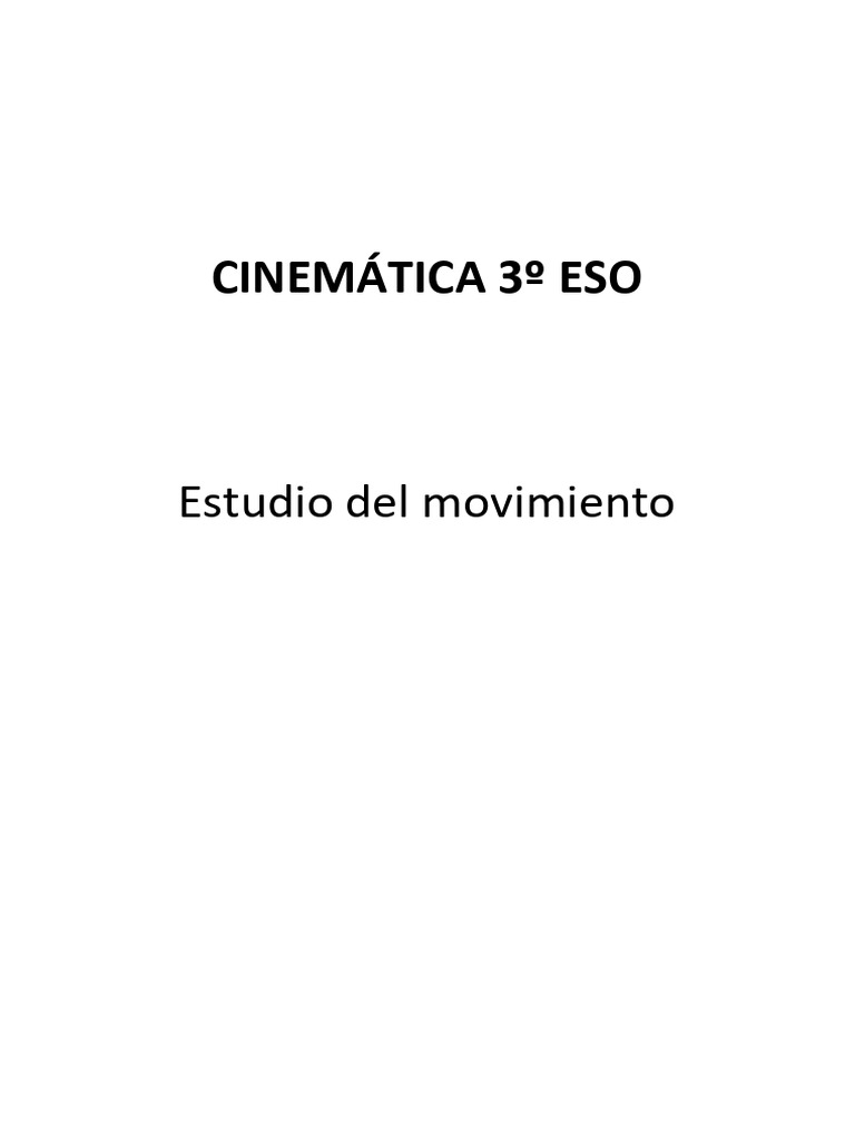 Tema 6 Cinemática | PDF