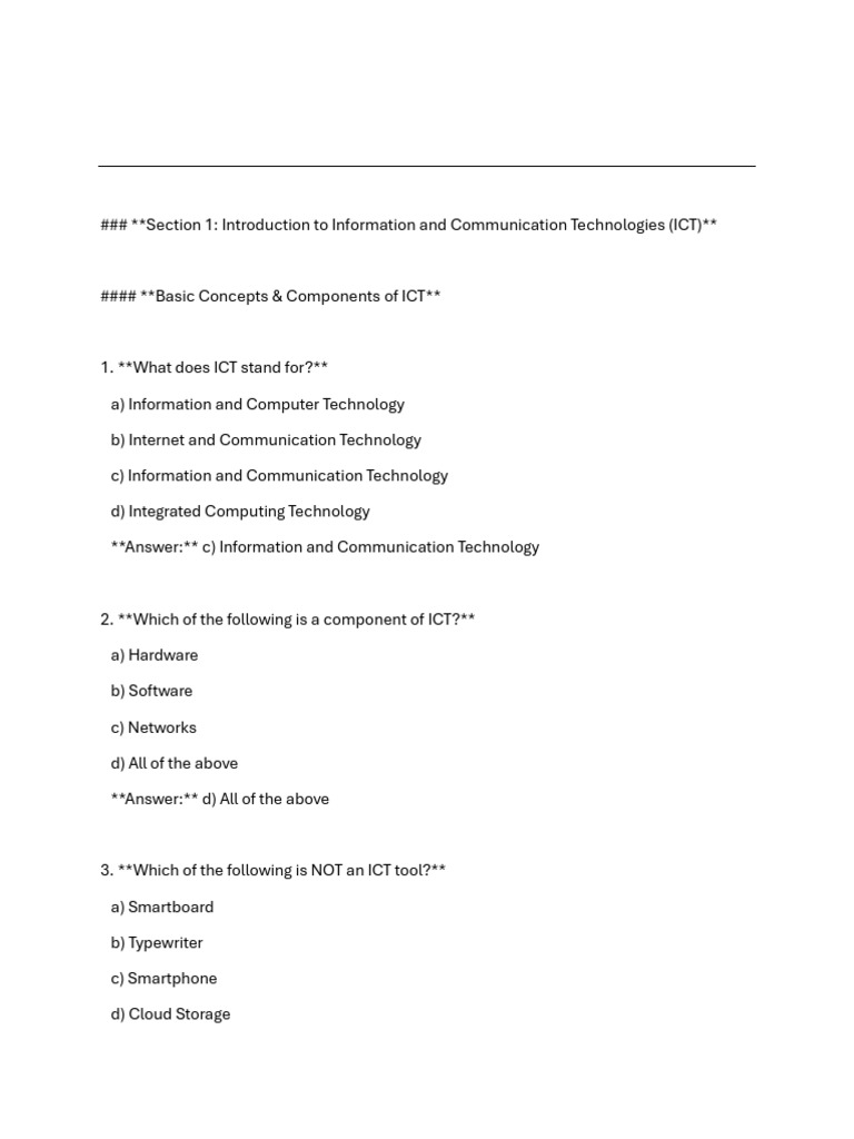ict-mcqs2 | PDF | Computer File | Microsoft Word