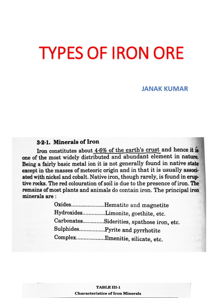 Types of Iron Ore | PDF