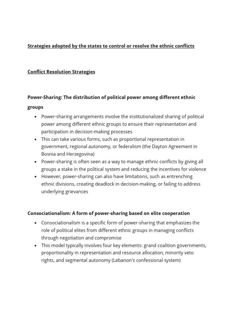 Conflict Resolution Strategies For Final | PDF | Conflict (Process ...