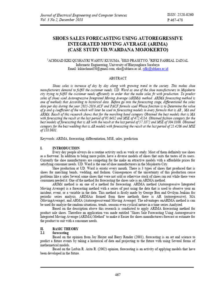 edited_123-400-2-PB | PDF | Autoregressive Integrated Moving Average | Forecasting