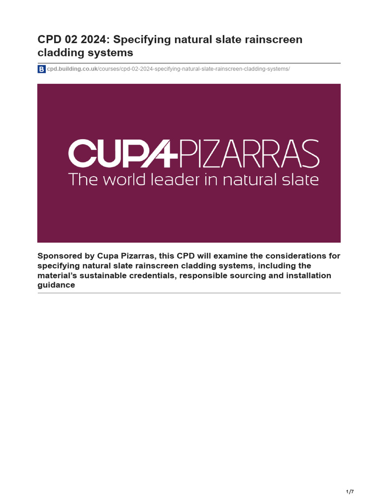 cpd.building.co.uk-CPD 02 2024 Specifying natural slate rainscreen ...