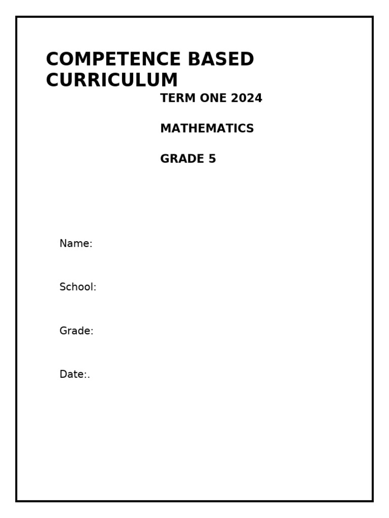Grade 5 Mathematics Activities | PDF | Elementary Mathematics ...