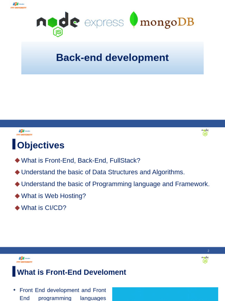 Slot1.1 What Is Back End Development | PDF | Databases | Software Development