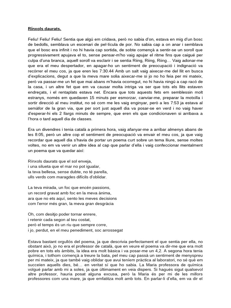 Relat Escrit Català Ricardo | PDF