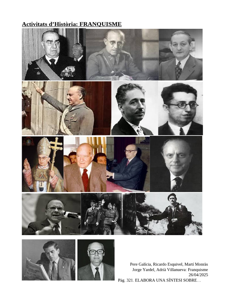 Activitats Història - Franquisme | PDF