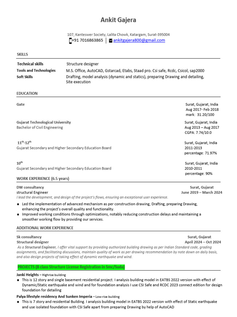 Ankit resume | PDF | Engineering