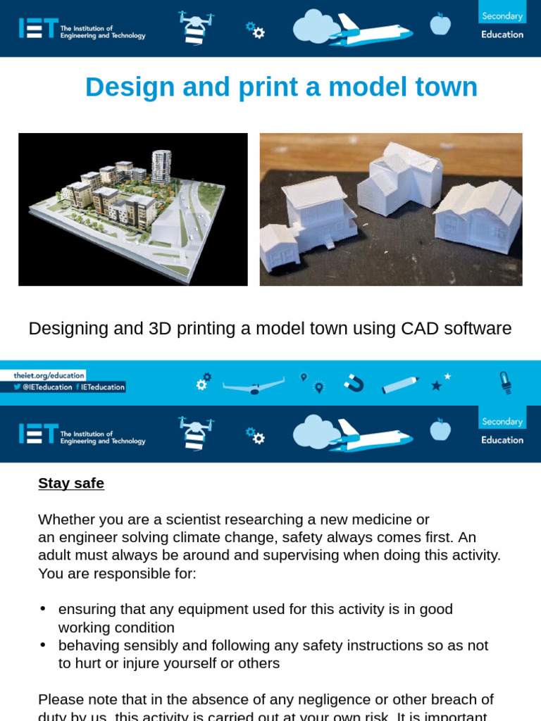 Design and Print A Model Town Presentation | PDF | 3 D Printing | Design