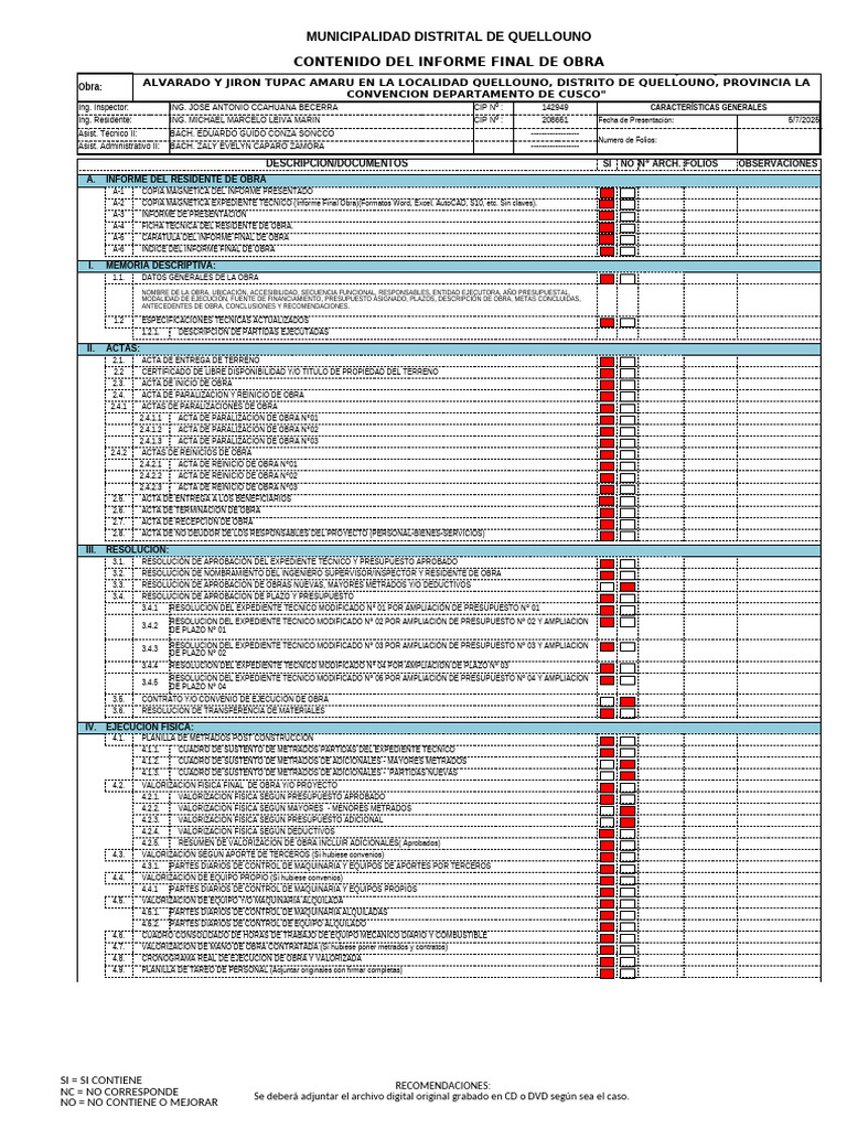 Indice de Informe Final de Obra Cartilla | PDF | Procesos de negocio