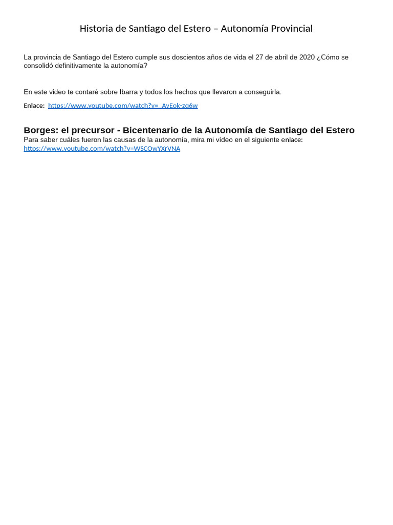 Historia de Santiago Del Estero | PDF