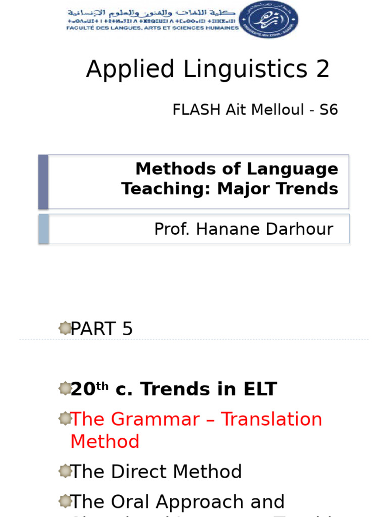 5 Grammar Translation Method | PDF