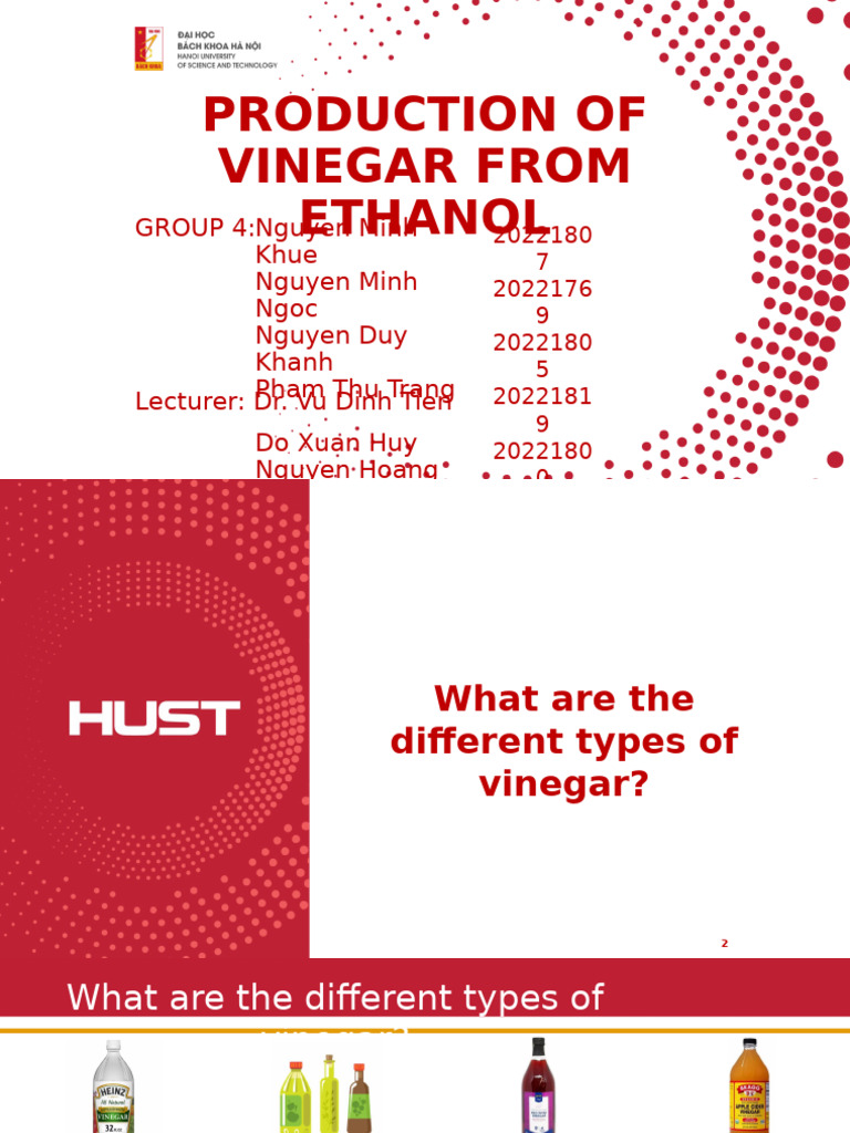 Ethanol to Vinegar Production Process | PDF | Vinegar