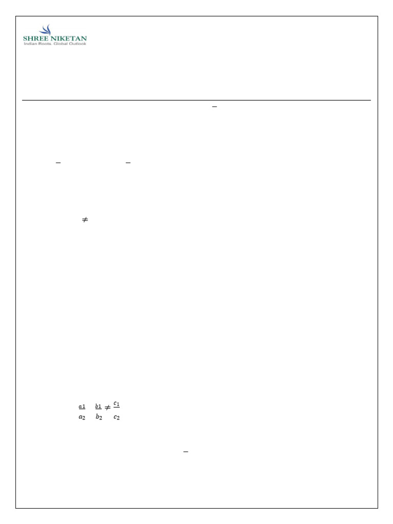 Class X Mathematics Worksheet 2024-25 | PDF | Equations | Numbers