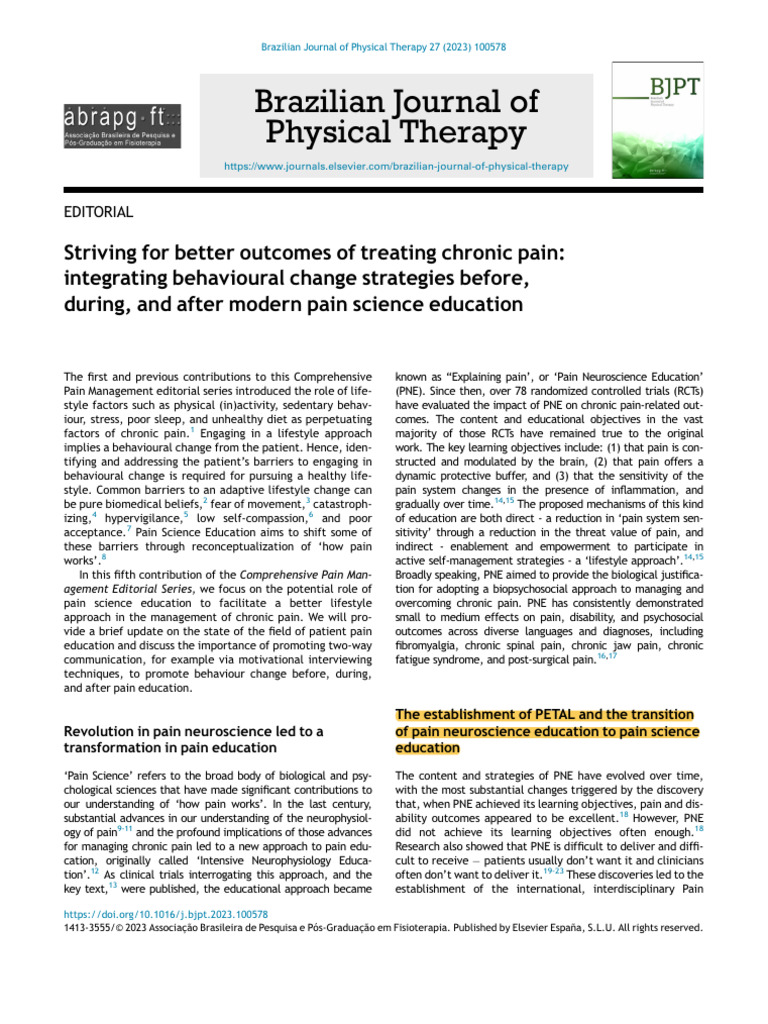 5 Striving For Better Outcomes of Treating Chronic Pain | PDF | Pain ...