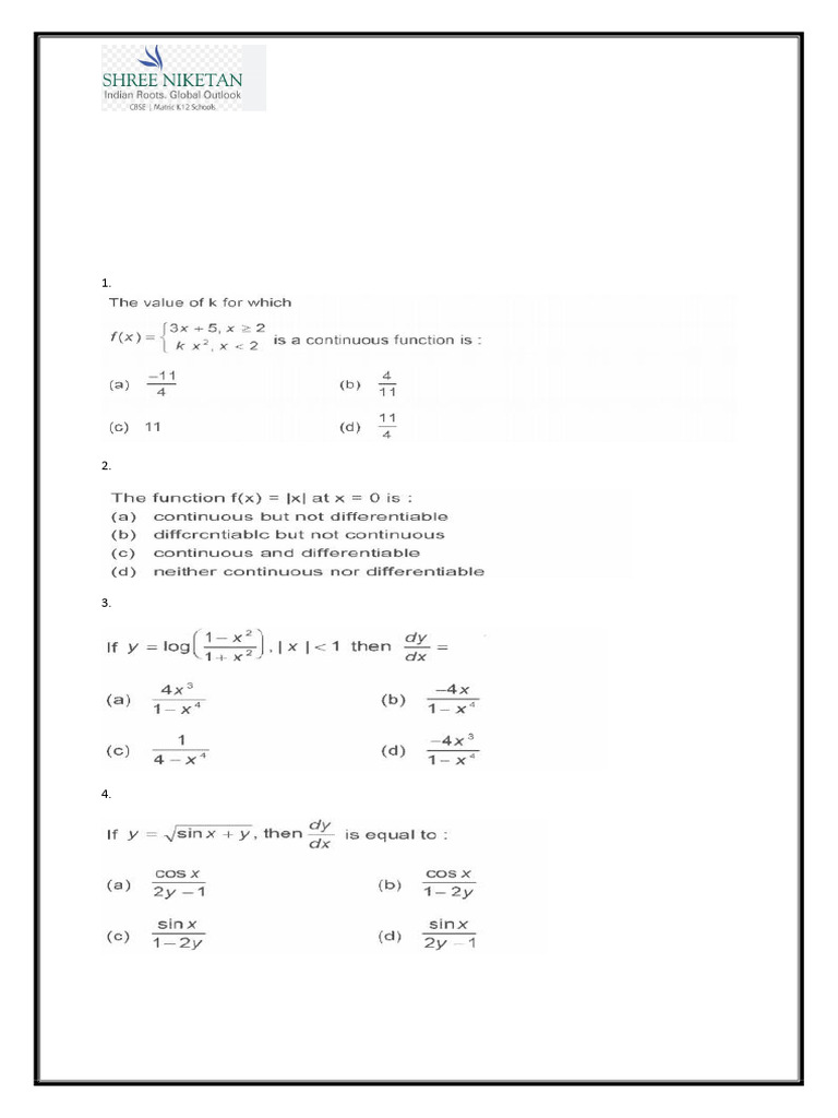 G12 WS Math CH-5 | PDF
