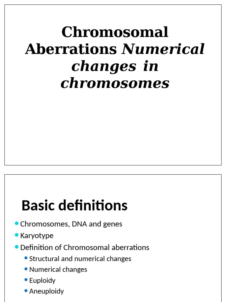 Chromosomal-Aberrations | PDF | Ploidy | Chromosome