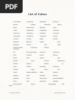 D253 List of Values | PDF