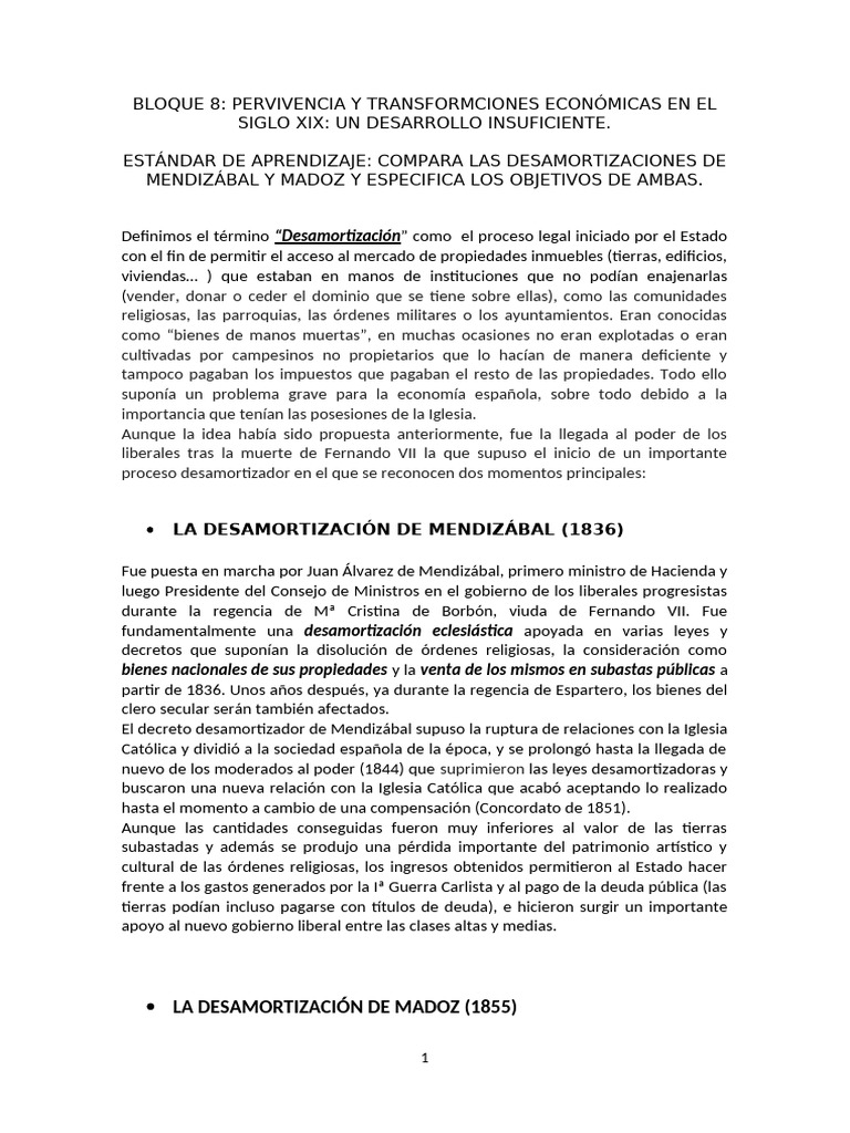 Bloque 8 Transformaciones Económicas Del Siglo Xix 2 | PDF | Proteccionismo | Economias