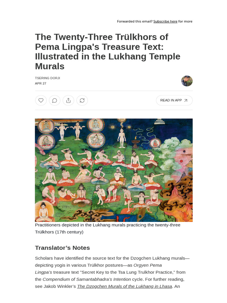 Tsering Dorje - Pema Lingpa's TERMA 23 TRULKHOR (Lukhang Temple Murals) | PDF