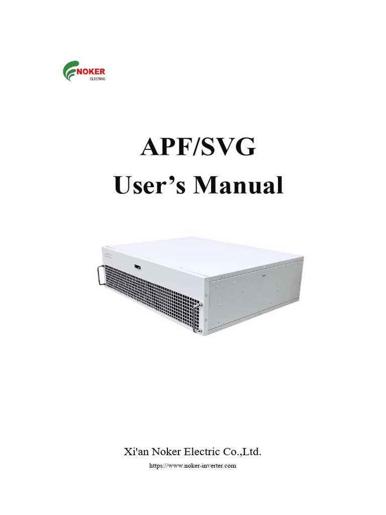 Noker APFSVG English Manual | PDF | Ac Power | Capacitor