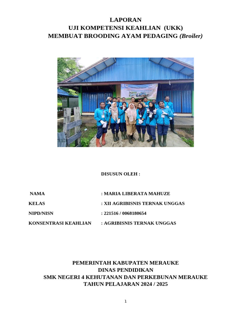 LAPORAN UKK Maria Liberata Mahuze | PDF