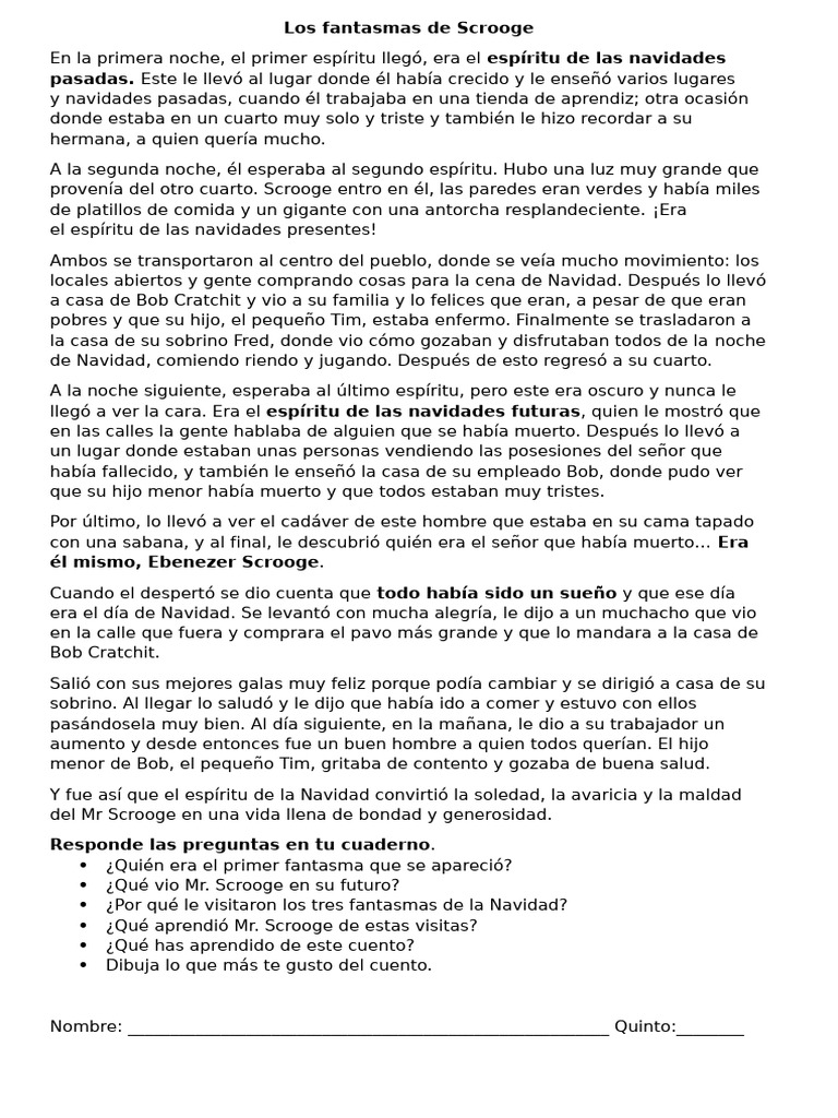 Los fantasmas de Scrooge: Navidad y redención | PDF