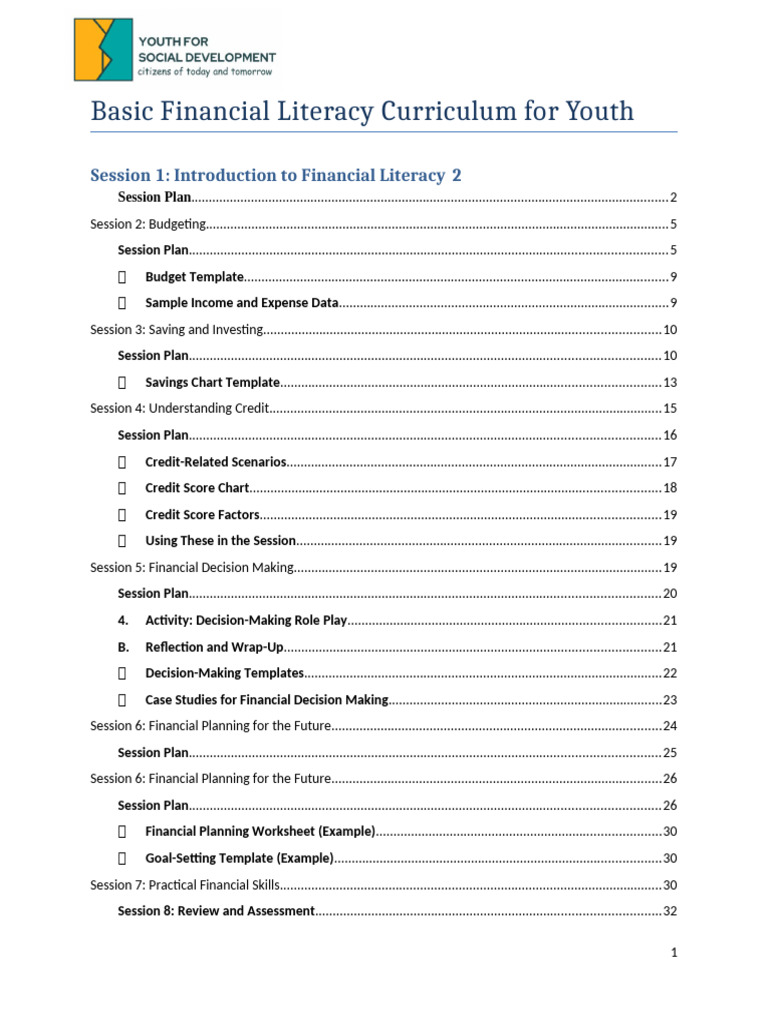 Details Training Module Basic Financial Literacy-YSD | PDF | Credit ...